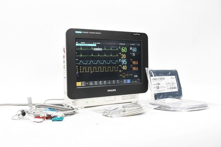 Philips MX450 Portable Patient Monitor - NIBP, ECG, SpO2, IBP, Temp ...