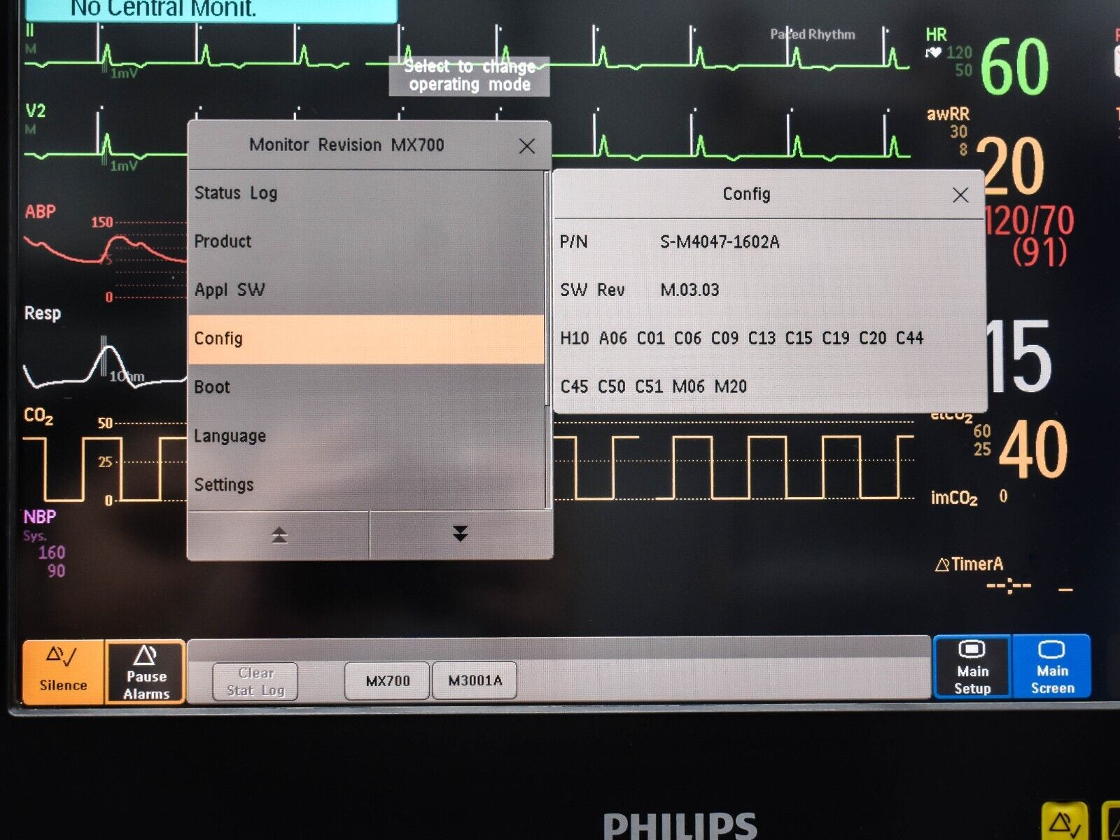 Philips IntelliVue MX700 ICU/PACU Patient Monitoring System NIBP, SPO2 ...