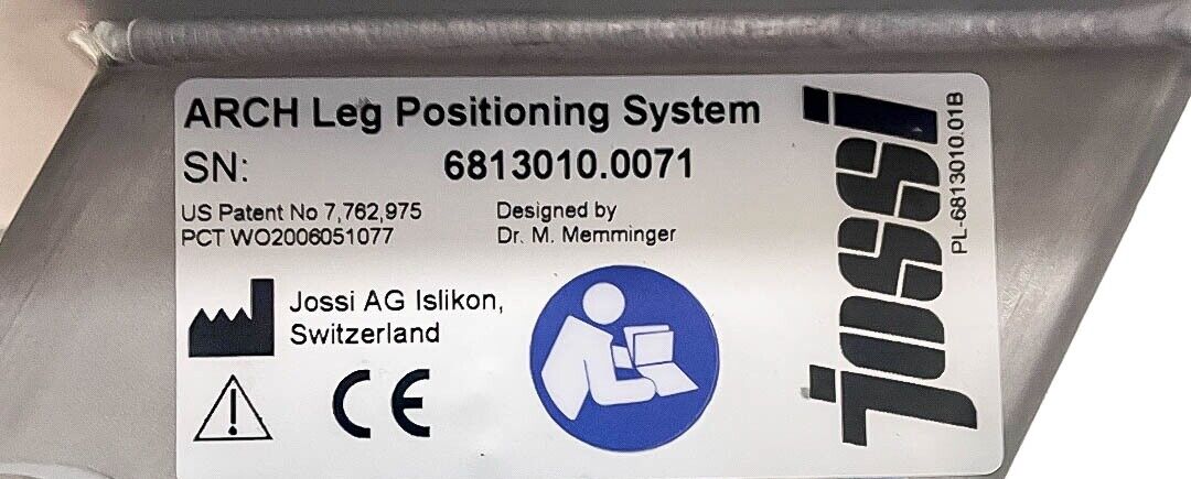 IOT ARCH Leg Positioning System; Anterior Hip Replacement; Hana Table ...